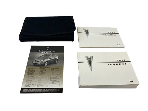 2008 08 Pontiac Torrent Owners Manual Warranty Book Set w/ Case OEM | eBay