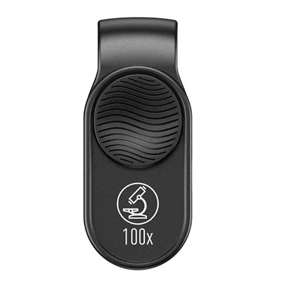 Aluminum 100X Microscope Micro Lens Mobile Phone Mini Magnifying 6 LED ...