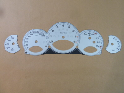 Porsche 997 Turbo Clock Dial Face Silver with Black Digits | eBay