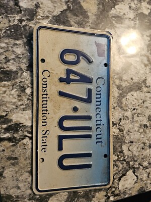 Retired Connecticut License Plate Constitution State Slogan | eBay