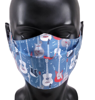 Guitars face mask 100% Cotton handmade in USA | eBay