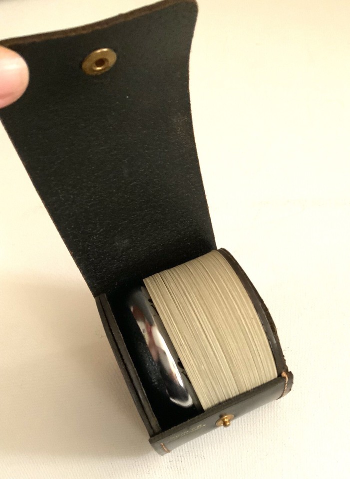 Vintage Waddington Circular Round Playing Cards In Genuine Leather Case ...