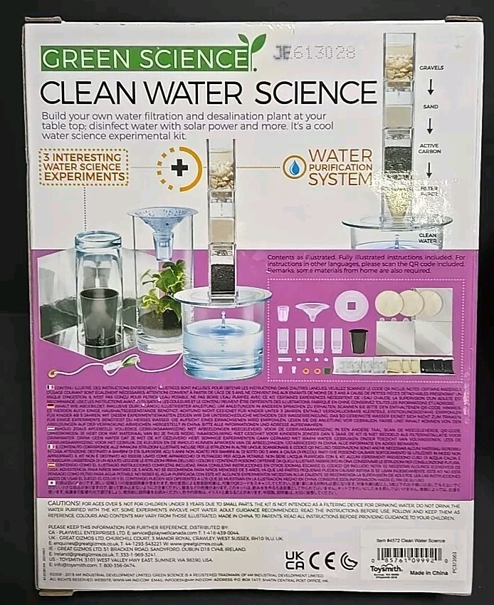 Green Science Clean Water Science Kit by Kidz Lab Fun Science New in ...