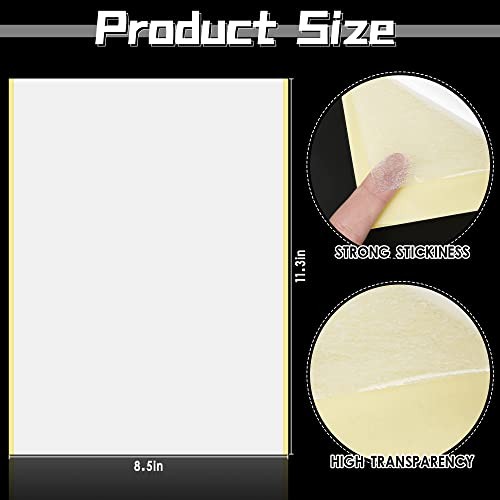 15 Sheets Double Sided Adhesive Tape, A4 Size Clear Arts Craft DIY ...