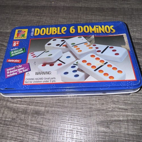 Color Double Six Dominoes Set | 28 Shiny Domino Starter Pieces 16 Games ...