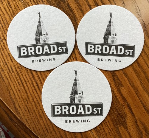 3 Bristol PA Microbrewery Beer Coasters Broad Street Brewing Co ...