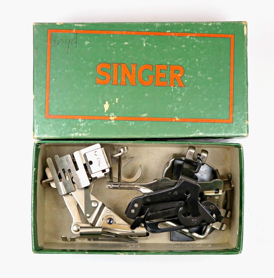 Singer Attachments Set 160809 – 7pc Low Shank Feet in Box – Vintage ...