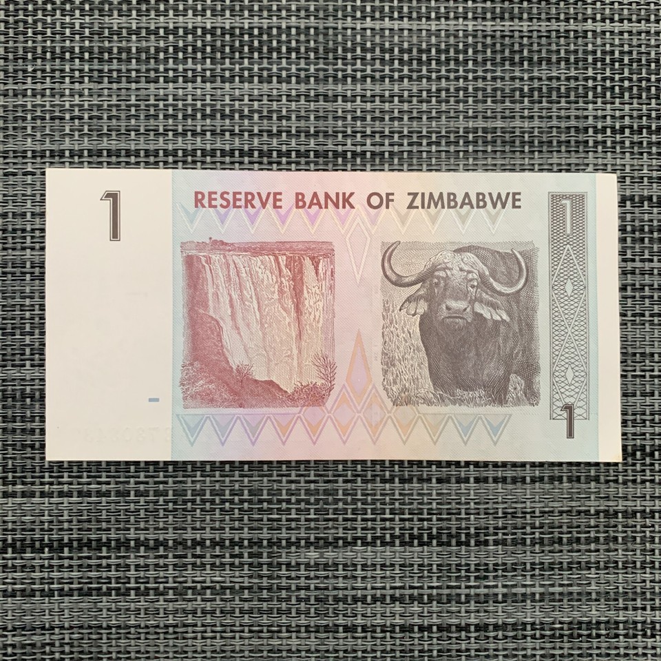 Buffalo 1 Dollar Zimbabwe Banknote 2007 (2008) Zimbabwean Currency ...