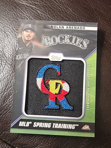 2021 Topps Spring Training Cap Logo Black Nolan Arenado #STCL-NA Patch ...