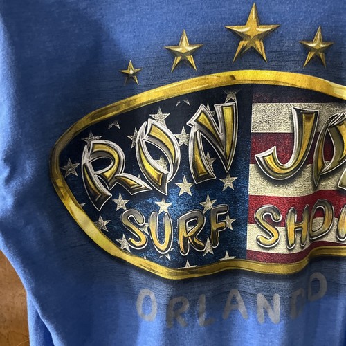 Ron Jon Surf Shop Orlando T-Shirt USA Flag Blue Tee Shirt Size Medium ...
