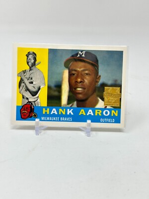 1999 Topps Commemorative Baseball Hank Aaron Reprint Card #300 | eBay