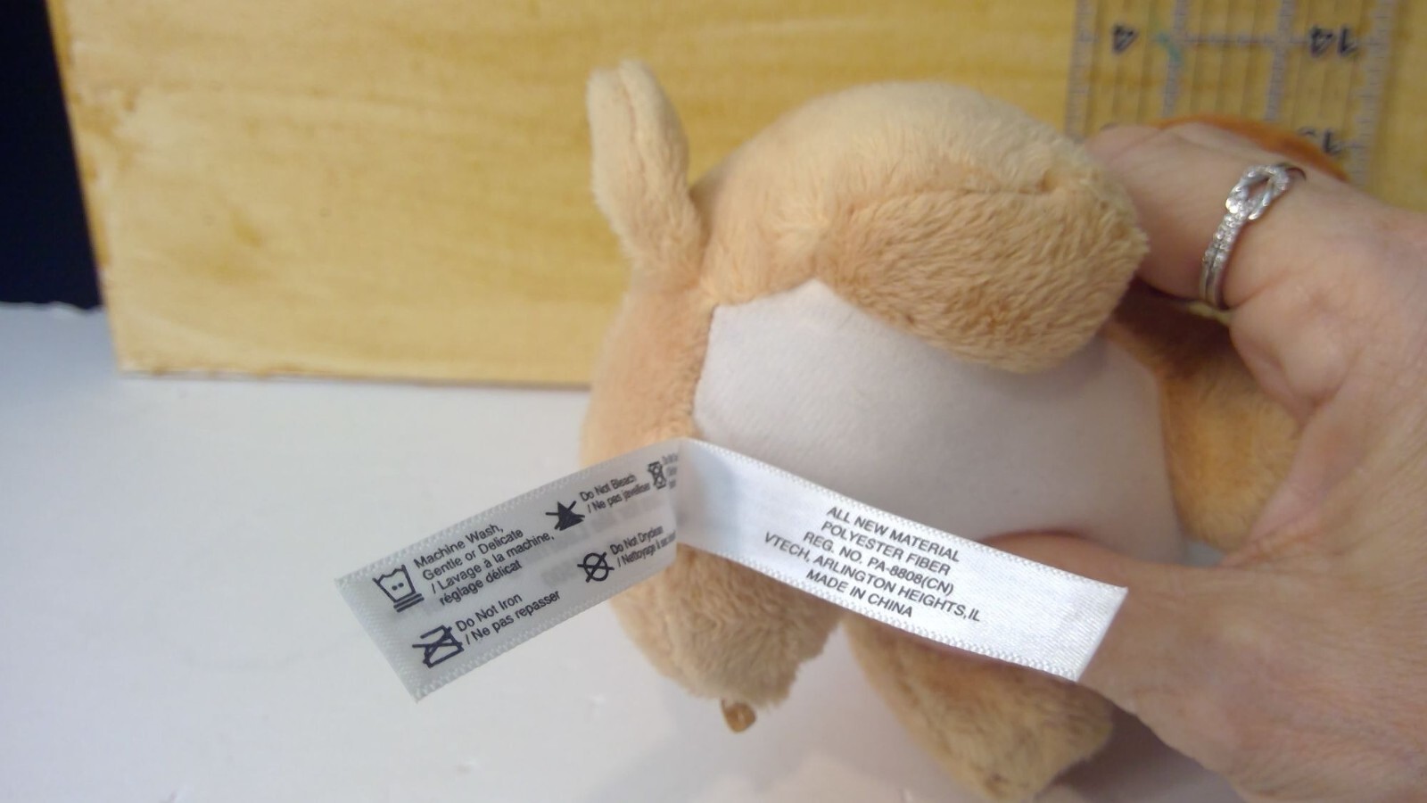 Plush Puppy Dog Toy With Pink Bow Ribbon 6.5" Stuffed Animal Toy Stuffy ...