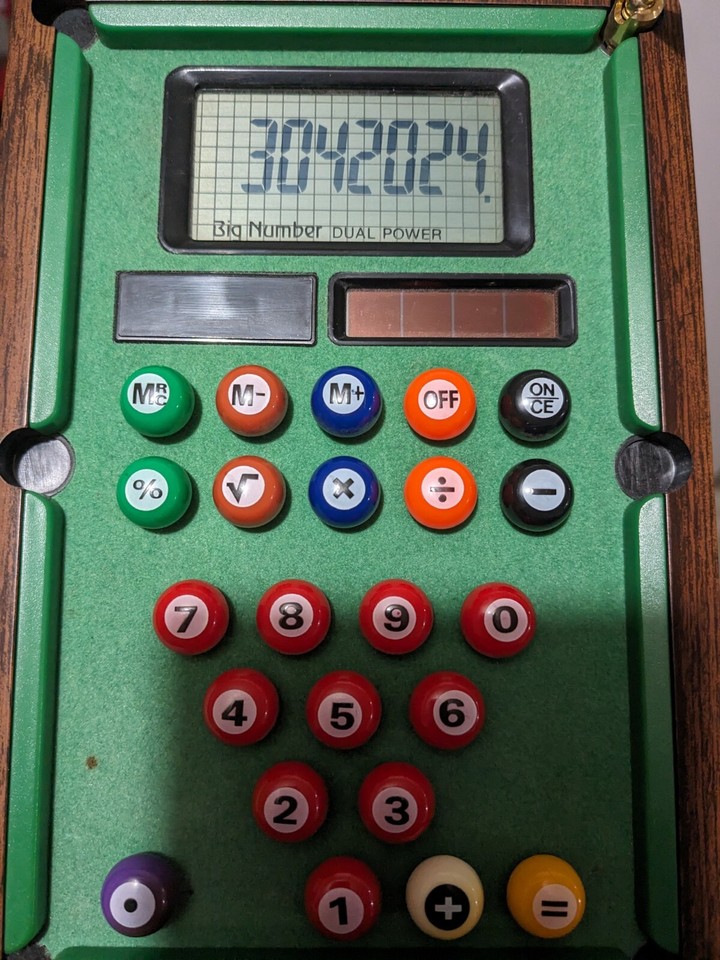 Rare Vintage Pool Table Calculator Working | eBay
