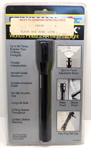Vintage 1991 Brinkmann Black Max Mini Flashlight (New, Sealed, NOS) 800 ...