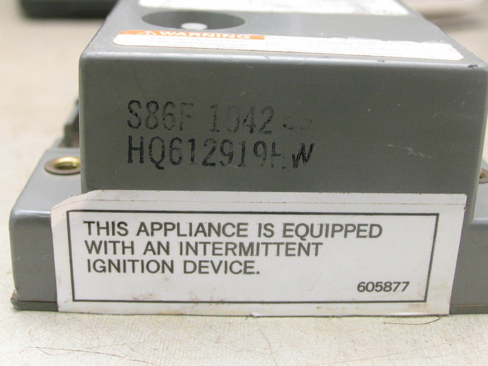 Honeywell S86F 1042 Intermittent Pilot Control Non 100% Shutoff Nat ...