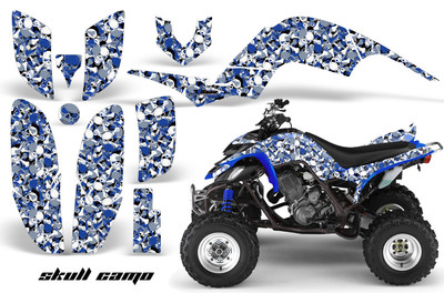 ATV Decal Graphic Sticker For Yamaha Raptor 660 2001-2005 SKULL CAMO U ...