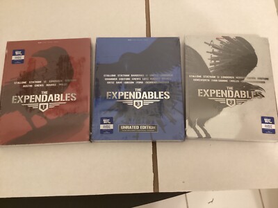 The Expendables 1 2 3 4K Steelbook Lot 4K UHD+Blu-ray+Digital+Sleeve ...