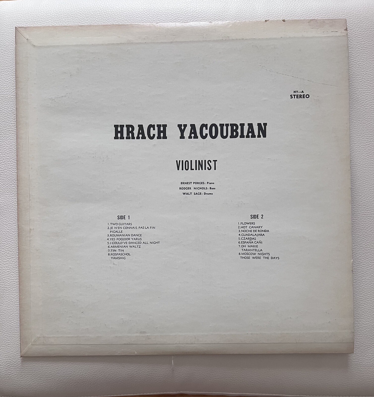 HRACH YACOUBIAN VIOLINIST FEATURING PIANIST, BASSIST AND DRUMIST VINLY CD | eBay