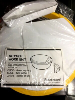 TUPPERWARE NEW VINTAGE KITCHEN WORK UNIT AND BOWL #1833 CHOP, SLICE ...