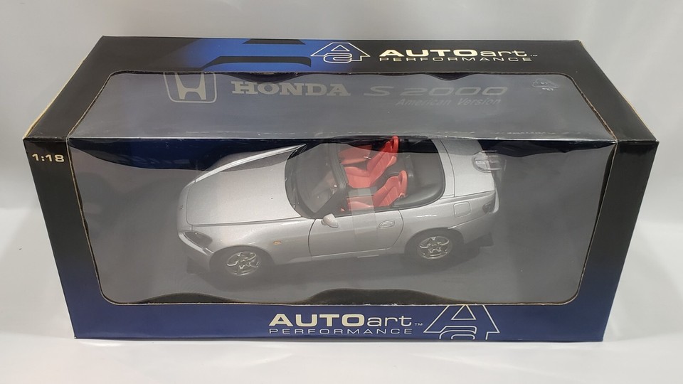 AUTOart 1/18 HONDA S2000 LH DRIVE SILVER RARE AMERICAN VERSION MINT AP1 ...