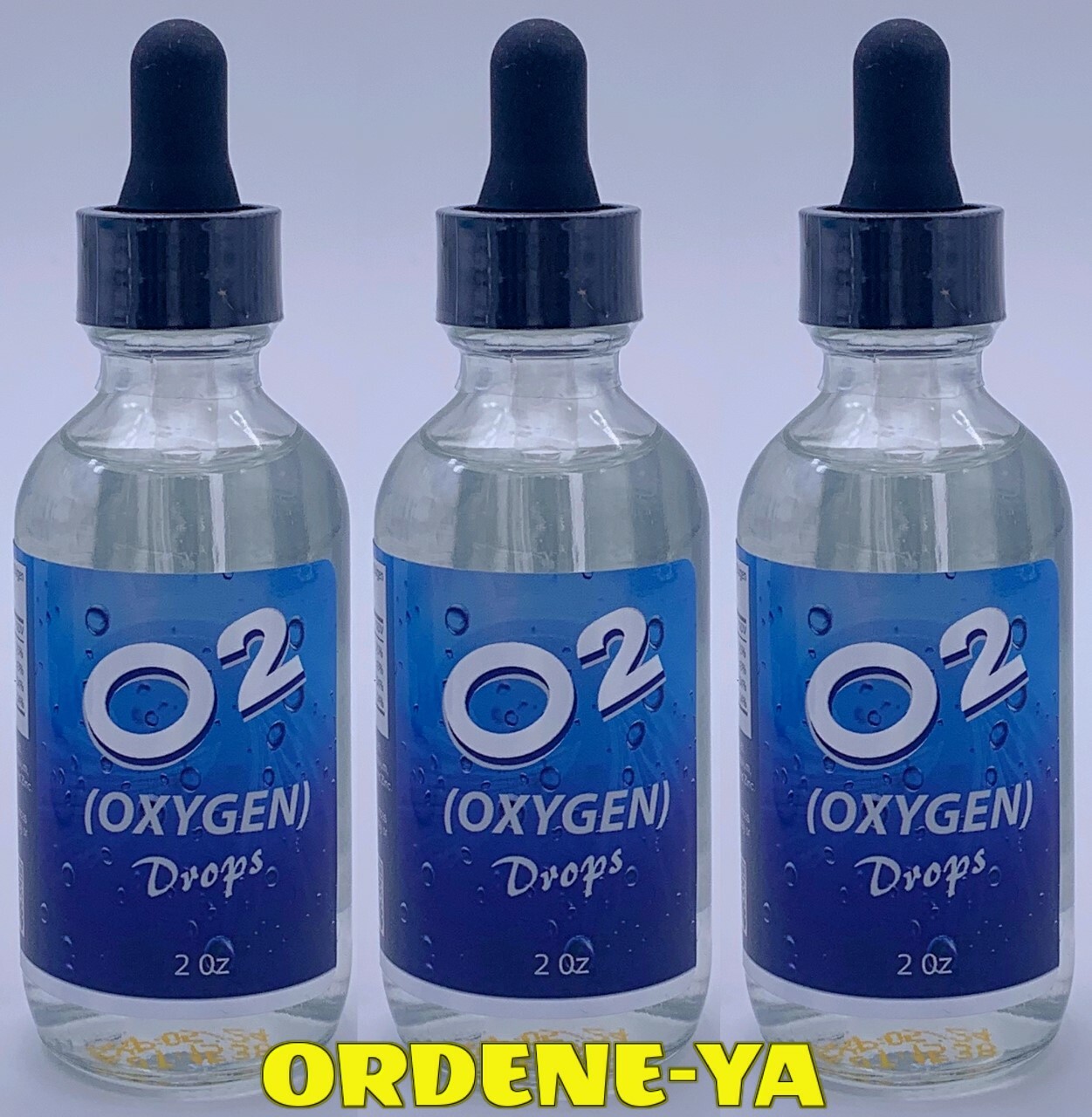 3 Oxygen Liquid Drops Health Naturally Dropper Cell Stabilized Energy ...