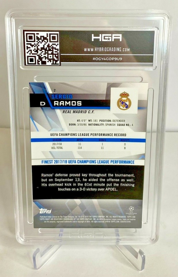 2018 Sergio Ramos Topps Chrome Purple Refractor Real Madrid Card /250 ...