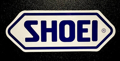 Shoei Helmets Sticker Blue Glossy Finish Approx Size: 3-1/8”X 1-1/4 ...