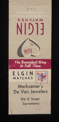 1950s Merksamer's De Von Jewelers Elgin Watches 816 K Street Sacramento ...