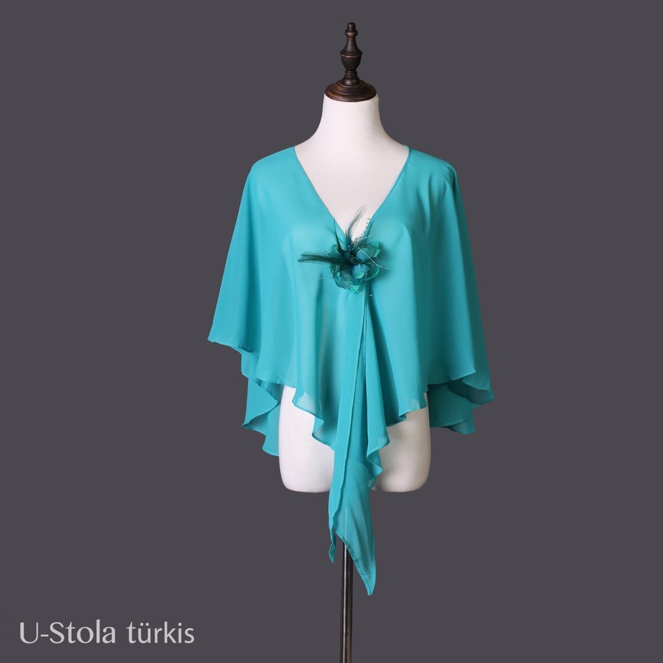 U-Form Stola Schal Tücher Stolen Hochzeit Freizeit Party chiffon Trends ...