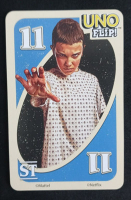 2017 Stranger Things Uno Flip! Card Blue Eleven #11 | eBay Australia