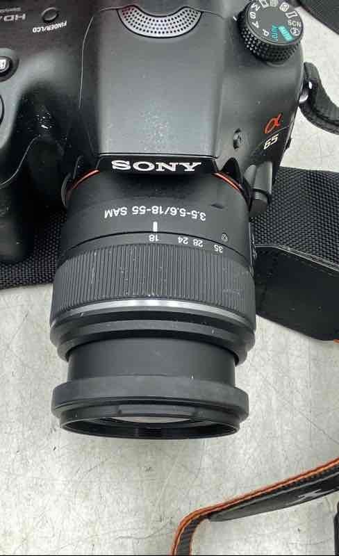 Sony Alpha 65 SLT-A65V Black 24.3MP SLR Digital Camera With Lens And ...