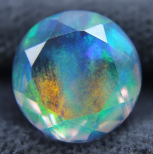 9.25 CT Round Cut Triple Fire Opal Blue Color Loose Gemstone | eBay ...
