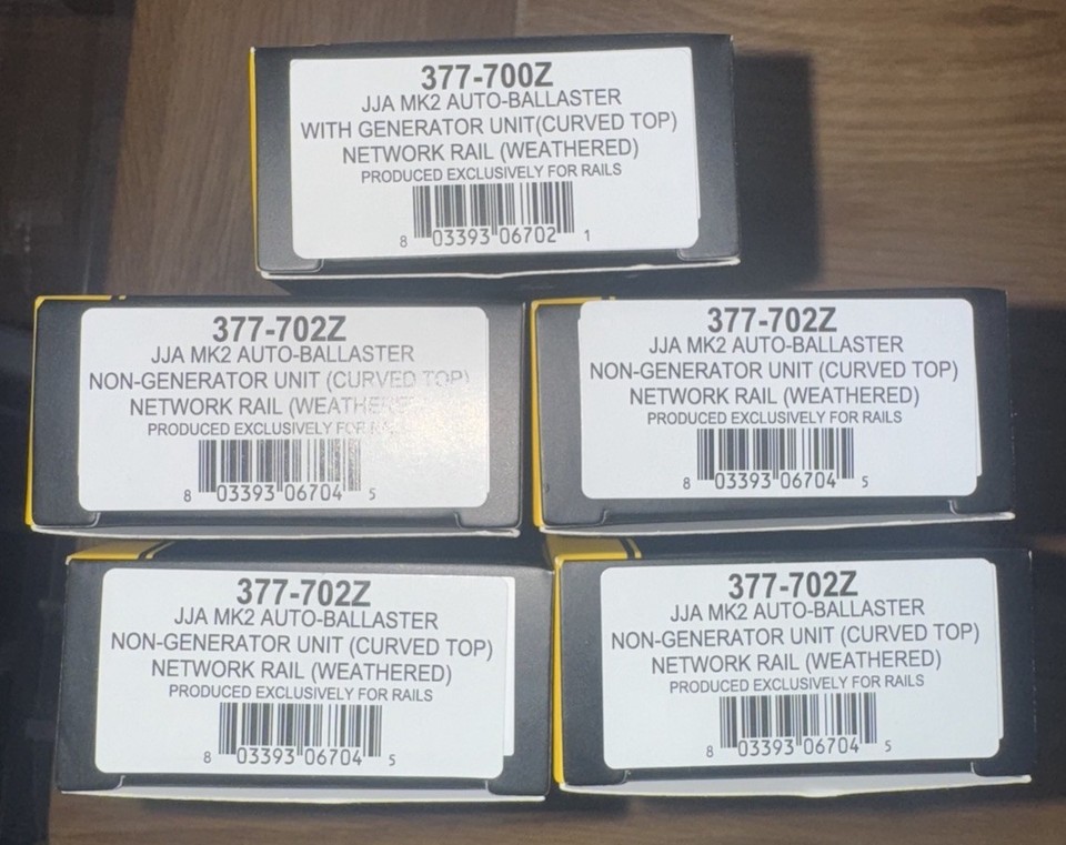 Graham Farish N Gauge JJA Autoballaster Network Rail Weathered Full Set ...