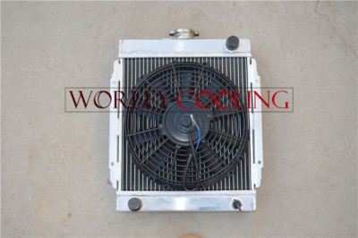3 ROW ALLOY RADIATOR&12 Inch Cooling Fan for DATSUN 1200 B110 A12/T ...