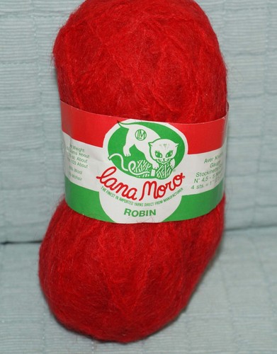 Lana Moro Robin Yarn Red Mohair Wool Made In Italy Knit Crochet NEW ...