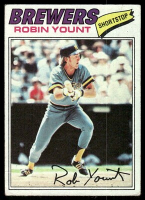 DECENT VG+ ROBIN YOUNT HOF 1977 TOPPS 635 CREASED VINTAGE MLB BREWERS ...