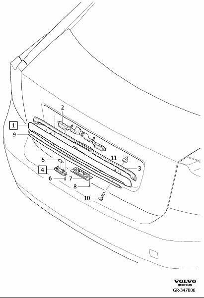 VOLVO S40 V50 C70 08-10 BOOT TAILGATE HANDLE MICRO SWITCH 30753757 | eBay