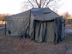 MILITARY 16x16 FRAME TENT SURPLUS US ARMY FRAMES INCLUDED CAMPING ...