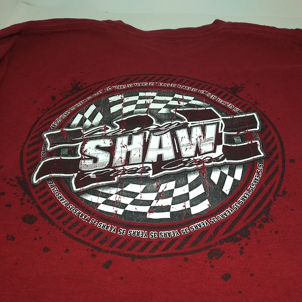 Larry Shaw Race Cars 35 years graphic T-Shirt men's 2xl red heavy ...
