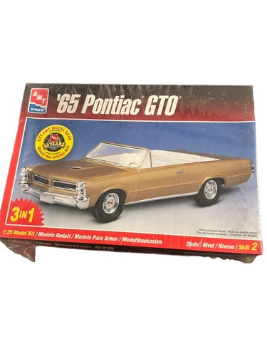 AMT '65 Pontiac GTO 3in1 1/25 Scale Plastic Model Kit Factory Sealed | eBay