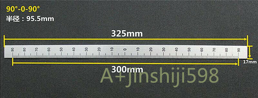 Bridgeport Mill Machine 90-0-90 Scale Ruler Stick Aluminum Arc Scale ...