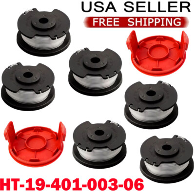 8X For Hyper Tough Spool Trimmer Line 1.6mm + Cap Cover HT19-401-003-06 ...