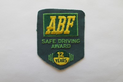ABF TRUCK SAFE DRVING AWARD 12 YEARS,DRIVER,TRUCK PATCH-NEW,JUST ONLY ...