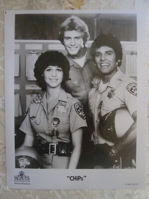 CHiPs 8x10 b/w Press Photo/ Tina Gayle, Tom Reilly & Erik Estrada | eBay