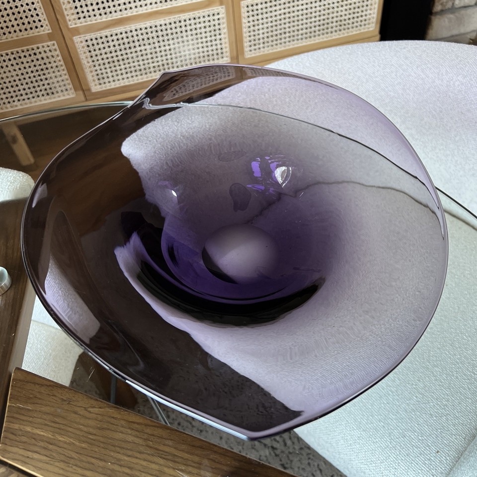 Vintage Blenko 955L Lilac Console Glass Bowl – 1959 16" Winslow ...