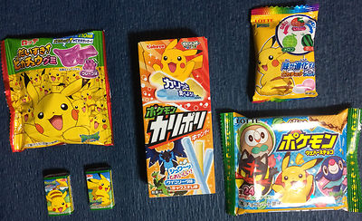 6 Piece Pikachu Pokemon Candy Set - Japanese Gummy Bubble Gum Wafer ...