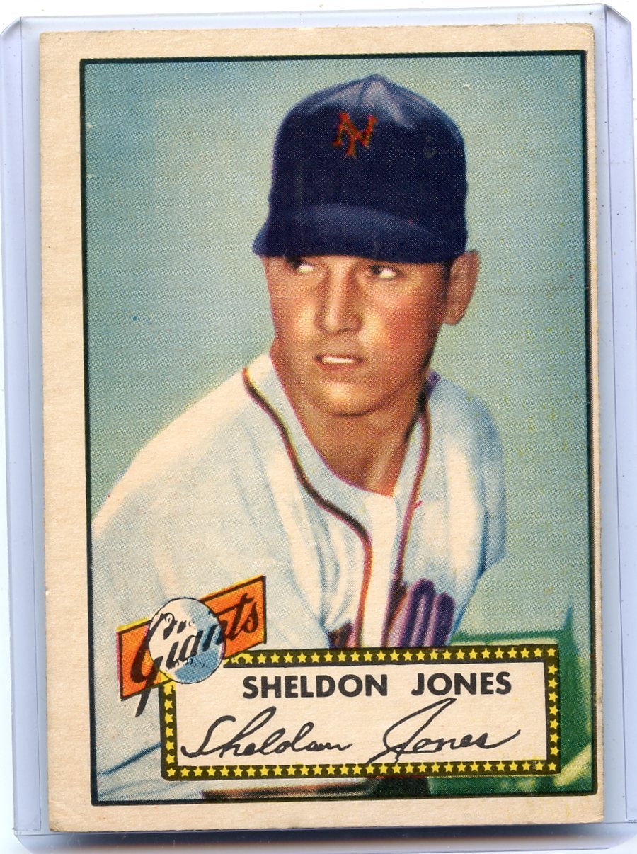 1952 TOPPS BASEBALL #130 SHELDON JONES, NEW YORK GIANTS, SET BREAK ...