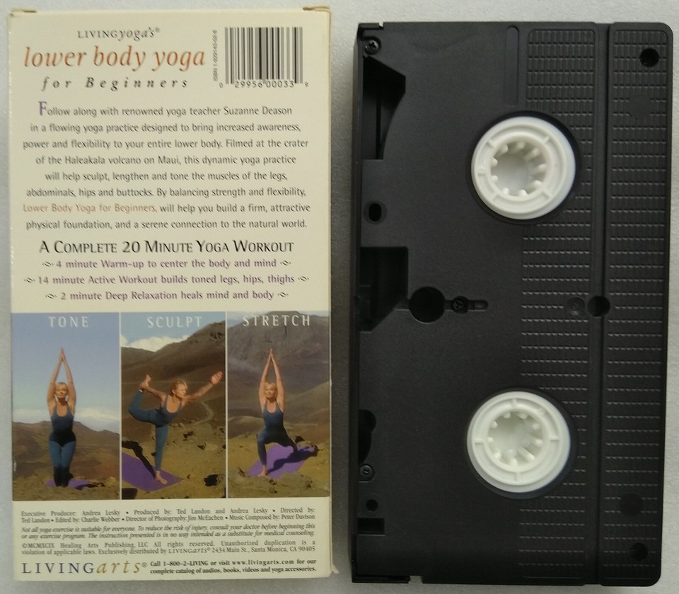 VHS Living Yoga Lower Body Yoga for Beginners Tone Sculpt Stretch (VHS ...