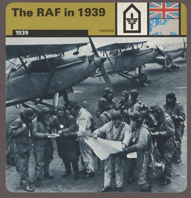 The RAF in 1939 Edito Service Card Second World War II Weapons | eBay