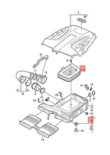 Genuine AUDI VW Audi Q8 Q7 Touareg air filter 4M0133843C | eBay